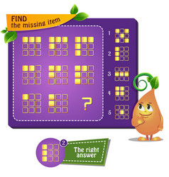 Find the missing item circle iq Royalty Free Vector Image