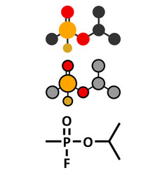 Vx nerve agent molecule chemical weapon stylized Vector Image