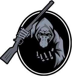 Duck hunter hunting template Royalty Free Vector Image