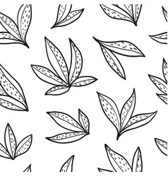 Leaves and branches seamless pattern Royalty Free Vector