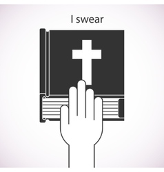 Hand lettering be still and know that i am god Vector Image