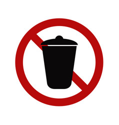No trash bin Royalty Free Vector Image - VectorStock