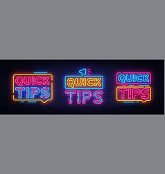 Helpful tips neon text helpful tips neon Vector Image