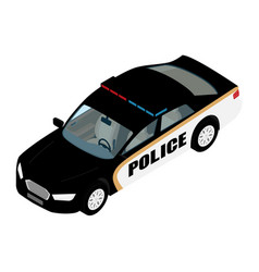 Police car profile isolated on white Royalty Free Vector