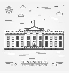 Election infographic us white house isometric Vector Image