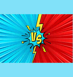 Cartoon comic background fight versus comics Vector Image
