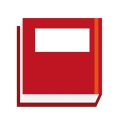Book with red cover on a white background Vector Image