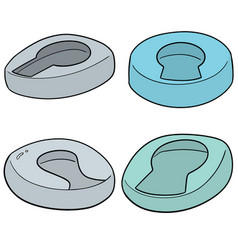Set of bedpan Royalty Free Vector Image - VectorStock