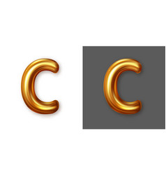 Letter c gold logo design golden graphic font Vector Image
