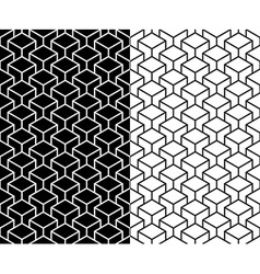 Isometric 3d cube seamless pattern background Vector Image