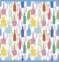 Wine bottles pattern Royalty Free Vector Image