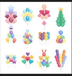 Ute cartoon balloons set Royalty Free Vector Image