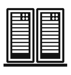 Ai server rack icon simple style Royalty Free Vector Image