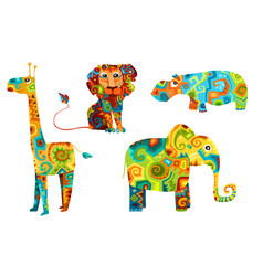 Animal set Royalty Free Vector Image - VectorStock