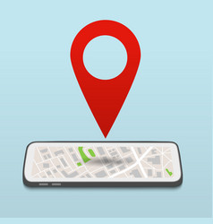 City map with pins gps navigation route Royalty Free Vector