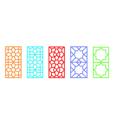 Chinese rectangle window frame with islamic linear