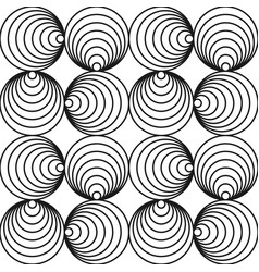 Monochrome seamless circle pattern - swirl Vector Image