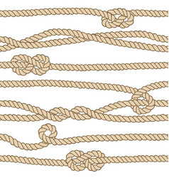 Seamless nautical rope pattern half knots Vector Image