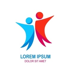 Happy team logo Royalty Free Vector Image - VectorStock