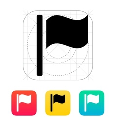 Cartoon flag icon location marker symbol hand Vector Image