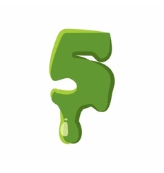 Slime alphabet isolated on white background Vector Image