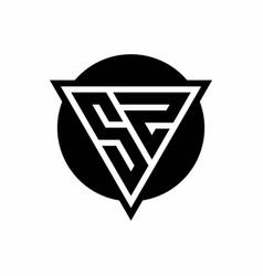 Sz logo monogram with triangle and hexagon shape Vector Image