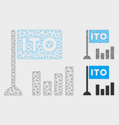 Ito chart mesh 2d model and triangle mosaic Vector Image