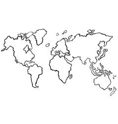 Worldmap on round format Royalty Free Vector Image