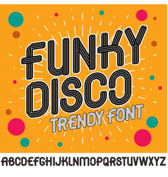 Funky capital alphabet letters collection best Vector Image