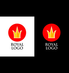 Crown logo abstract design template Royalty Free Vector