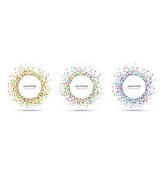 Circle dots set bright colorful blot dots Vector Image