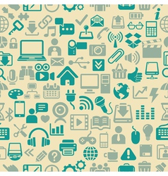 Icons seamless pattern Royalty Free Vector Image