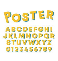 Cartoon bright font for kids paper cut out abc Vector Image