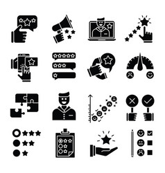 Feedback flat icons Royalty Free Vector Image - VectorStock