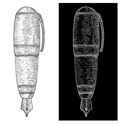 Fountain pen sketch Royalty Free Vector Image - VectorStock