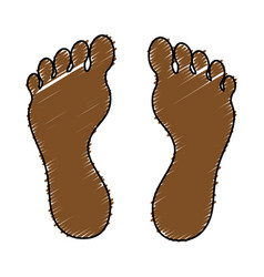 Foot plants isolated icon Royalty Free Vector Image