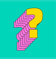 Colorful stylized question mark Royalty Free Vector Image