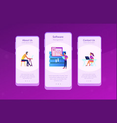 Big data developer header banner Royalty Free Vector Image