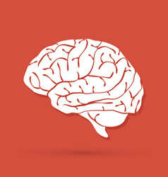Brain side view outline graphic Royalty Free Vector Image
