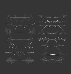 Chalkboard text divider hand drawn vintage Vector Image