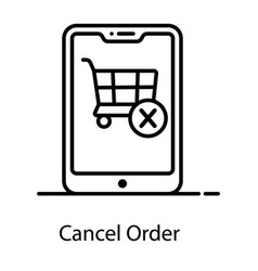 Cancel order Royalty Free Vector Image - VectorStock