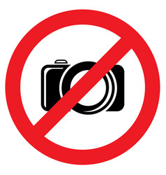 Cameras prohibited sign Royalty Free Vector Image