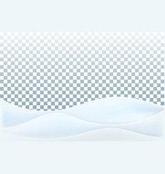 Realistic snowdrift isolated on transparent Vector Image