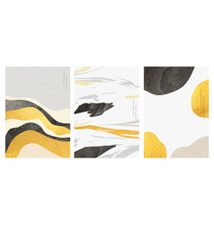 Abstract polygonal pattern luxury green and gold Vector Image