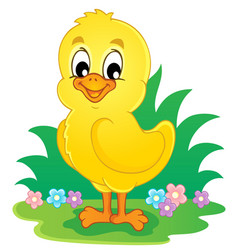 Scene with spring season theme 1 Royalty Free Vector Image