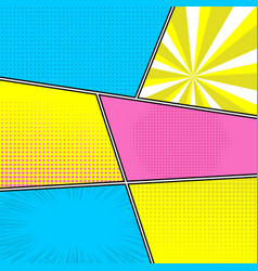 Colorful comics template Royalty Free Vector Image