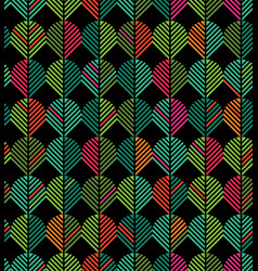 Seamless abstract geometric chevron leaf pattern Vector Image