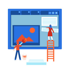 Web site development designers and programers Vector Image