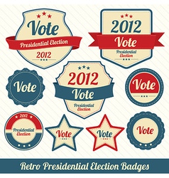 Retro vote stickers Royalty Free Vector Image - VectorStock