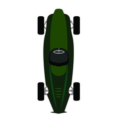 Aerial view of a race car Royalty Free Vector Image